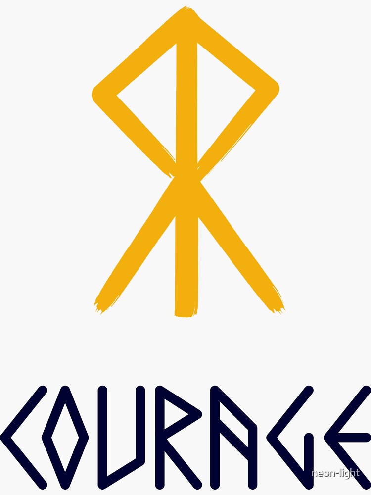 "Viking Courage Rune" Sticker by neon-light | Redbubble