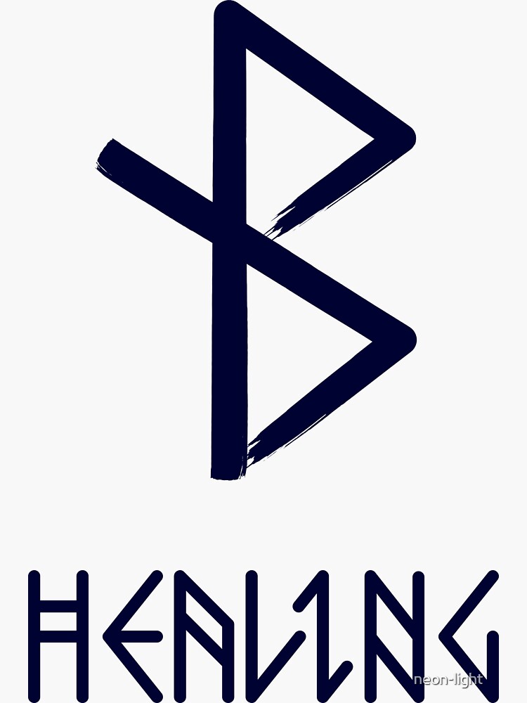 "Viking Healing Rune" Sticker by neon-light | Redbubble