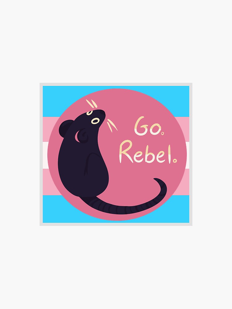 "Rebellion Rat (Trans)" Sticker for Sale by ChaiiWolfe | Redbubble