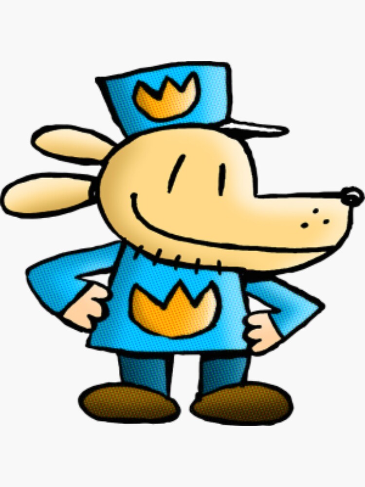 "Dog Man (comedic graphic novel)" Sticker for Sale by TirnanOg020 ...