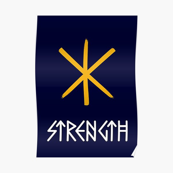 "Viking Strength Rune" Poster for Sale by neon-light | Redbubble