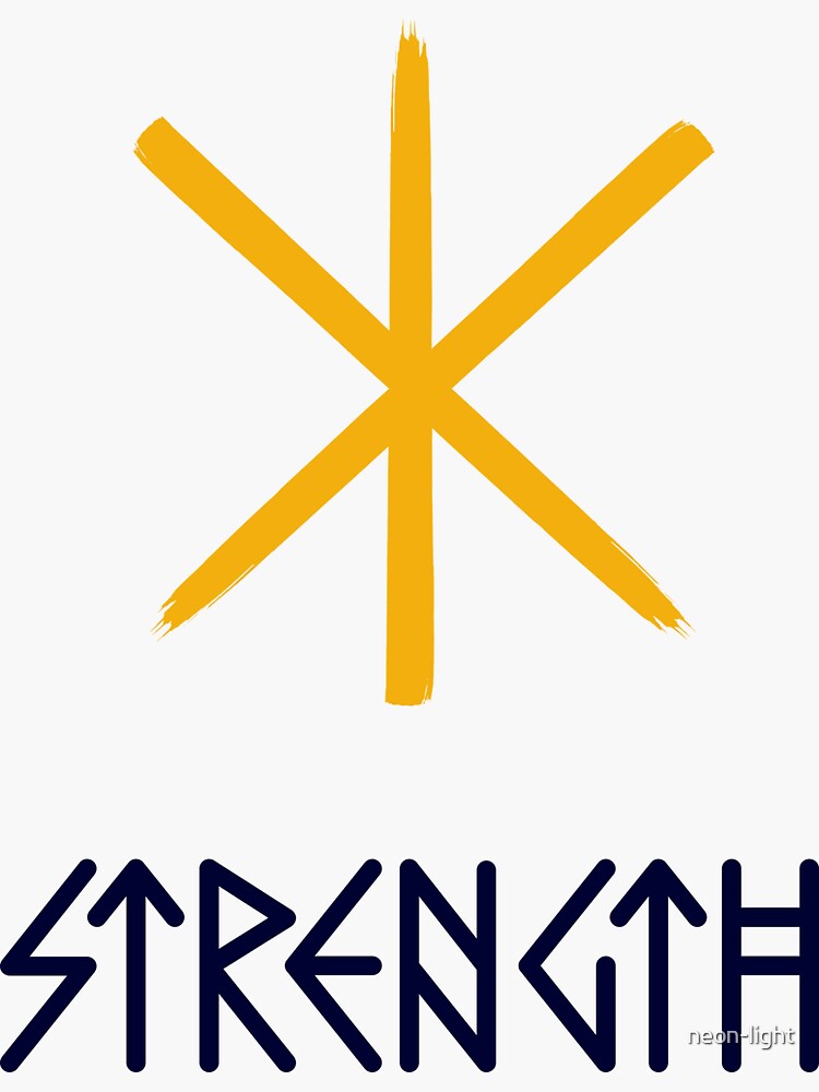 "Viking Strength Rune" Sticker for Sale by neon-light | Redbubble