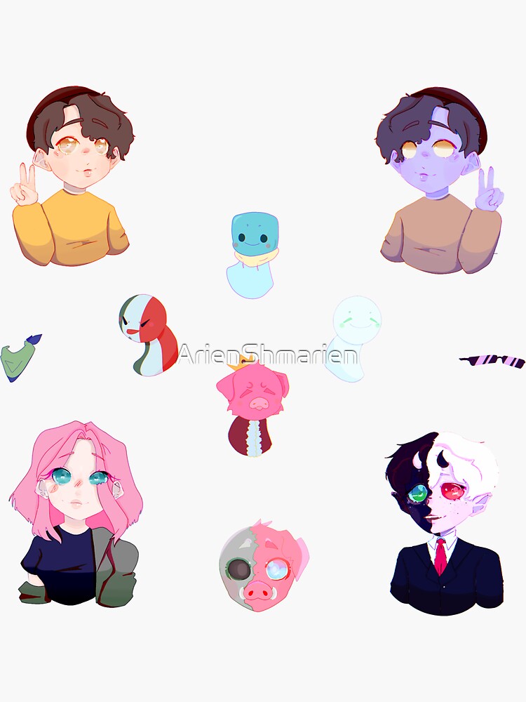 "!Dream SMP Stickers!" Sticker for Sale by ArienShmarien | Redbubble