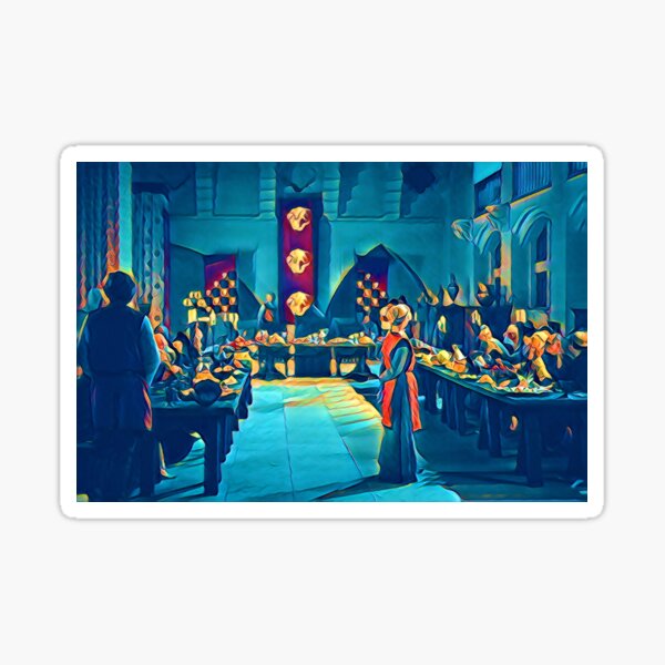 "Banquet" Sticker for Sale by jaune-eclatant | Redbubble