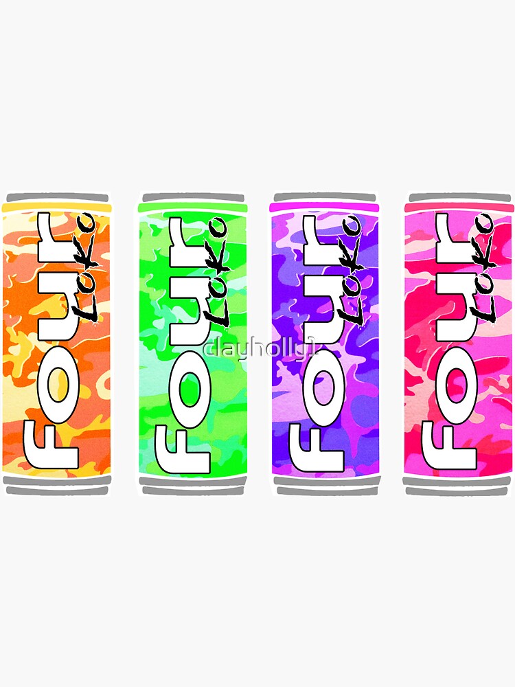"four loko variety" Sticker by clayholly1 | Redbubble
