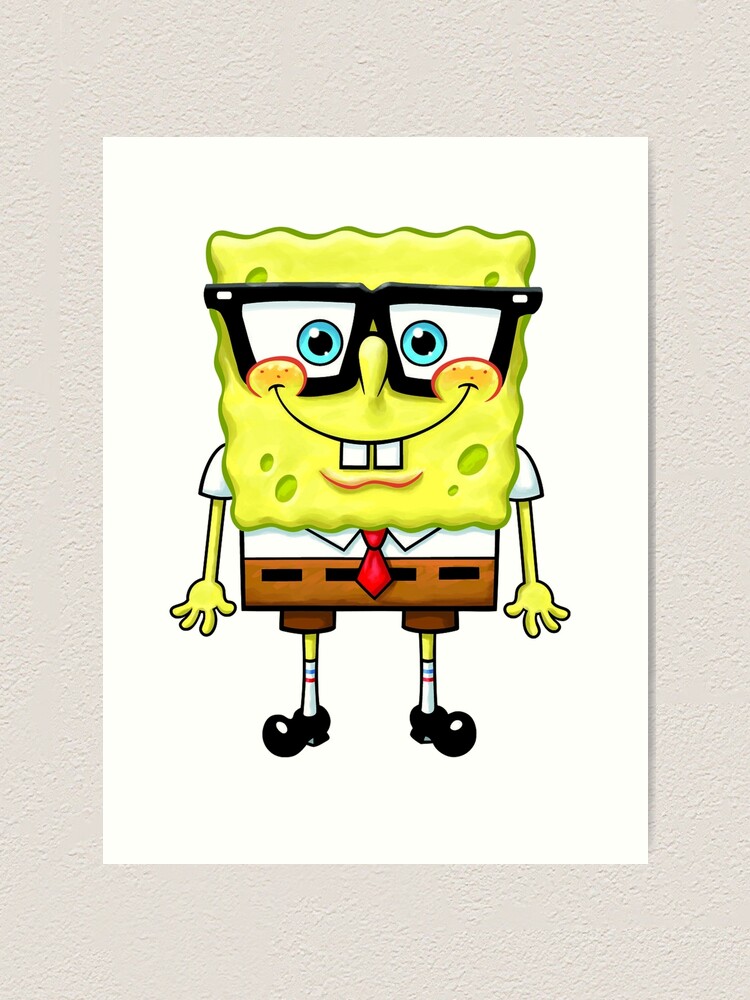"Spongebob Nerd" Art Print for Sale by ewokesot | Redbubble