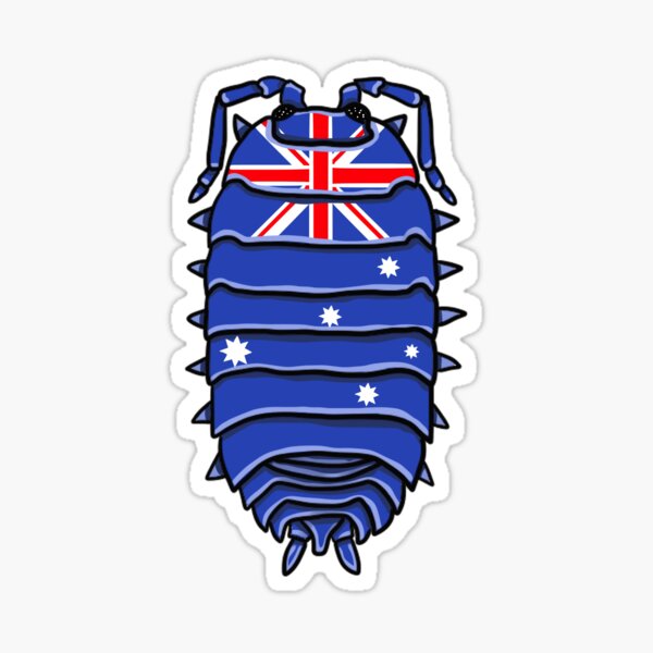 "Australian flag isopod" Sticker for Sale by Artbychb | Redbubble
