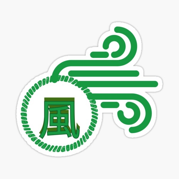 "The letter of wind in Japanese " Sticker for Sale by UltraWaves ...
