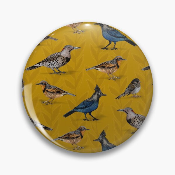 "Backyard Birds of Western Washington" Pin for Sale by somecallmebeth ...