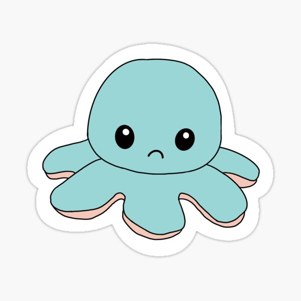 "Reversible Octopus (mad)" Sticker for Sale by DesignsByDenyer | Redbubble
