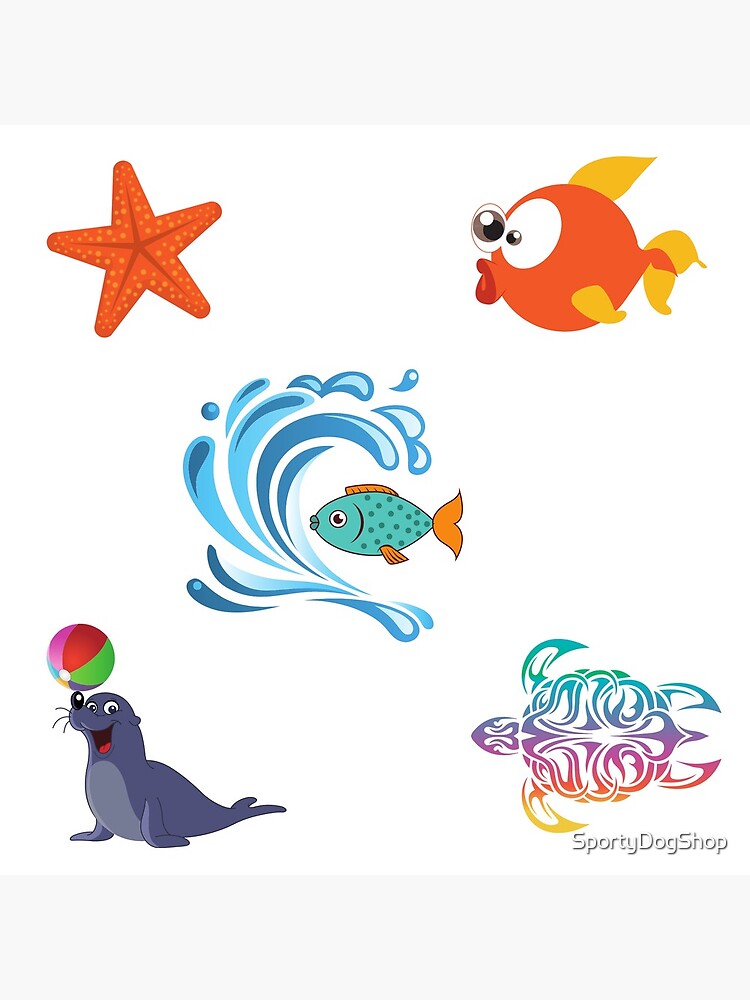 "Long Time No Sea Sticker Pack" Poster for Sale by SportyDogShop ...