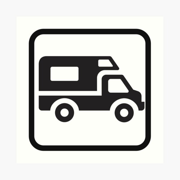 "RV Camping Map Symbol" Art Print for Sale by bbad2020 | Redbubble