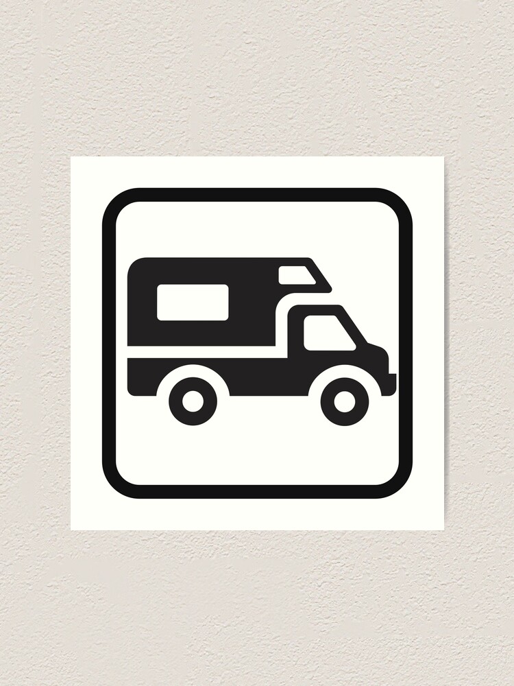 "RV Camping Map Symbol" Art Print for Sale by bbad2020 | Redbubble