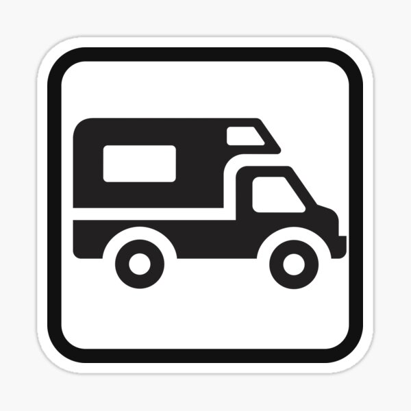 "RV Camping Map Symbol" Sticker by bbad2020 | Redbubble