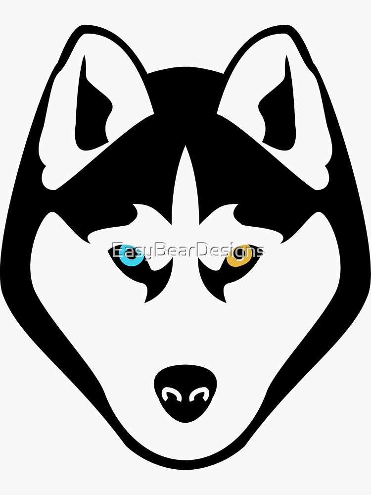 "WOLF DOG" Sticker for Sale by EasyBearDesigns | Redbubble