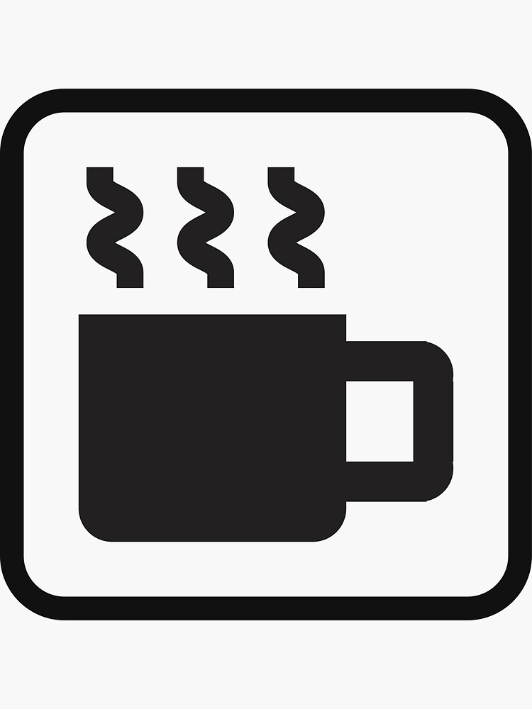 "Coffee Map Symbol" Sticker for Sale by bbad2020 | Redbubble