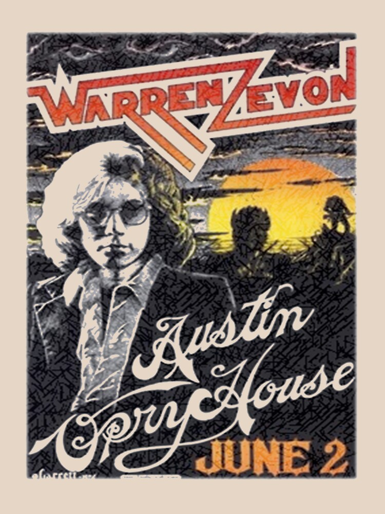 "Warren Zevon Vintage Concert Poster at the Austin Opry House" T-shirt ...