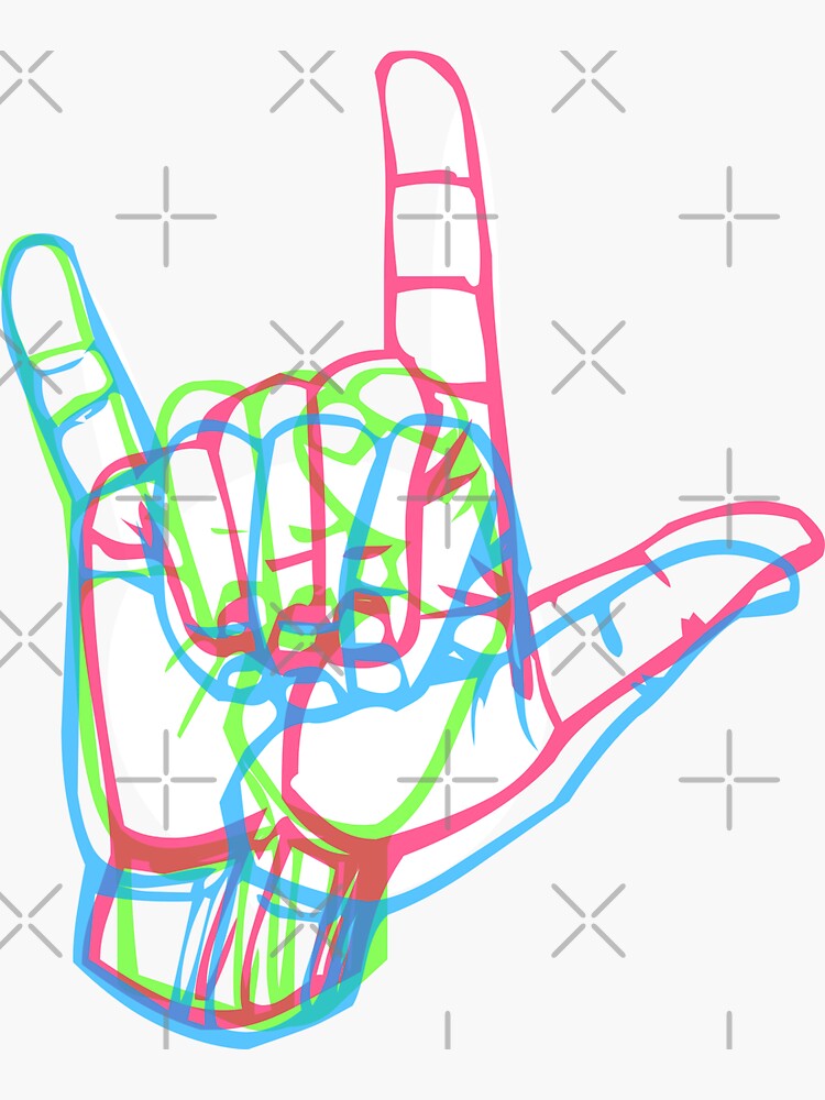 "ily American Sign Language " Sticker for Sale by ittybittythings ...