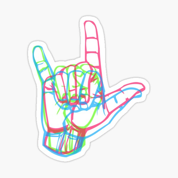 "ily American Sign Language " Sticker for Sale by ittybittythings ...