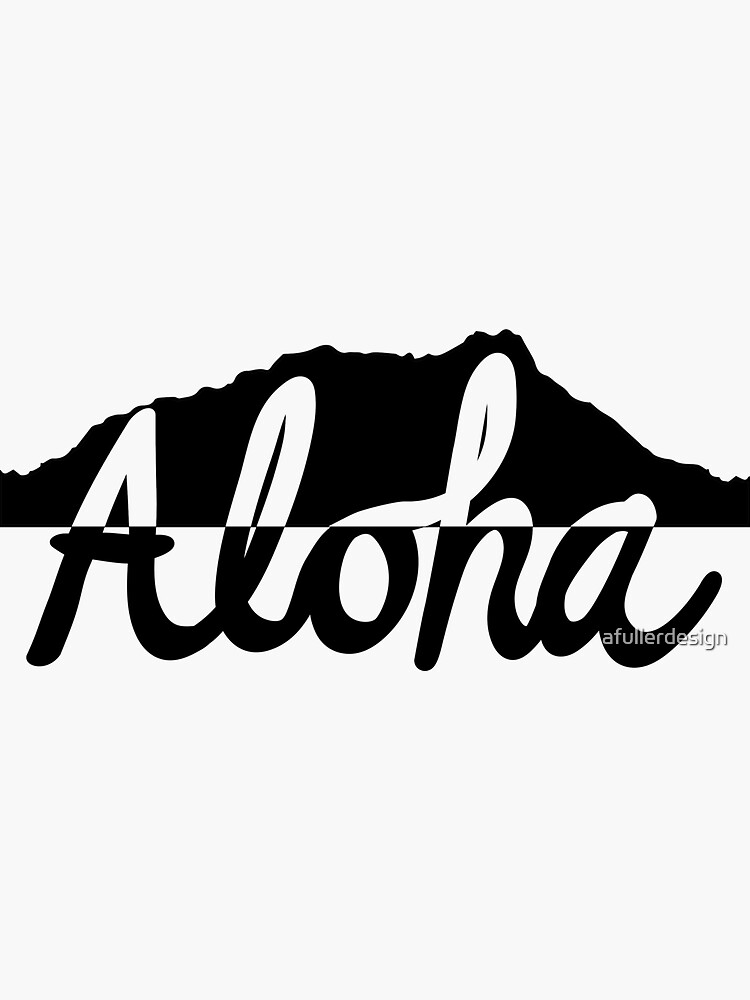 "Diamond Head Silhouette with Aloha, view from Kapiolani park, Honolulu ...