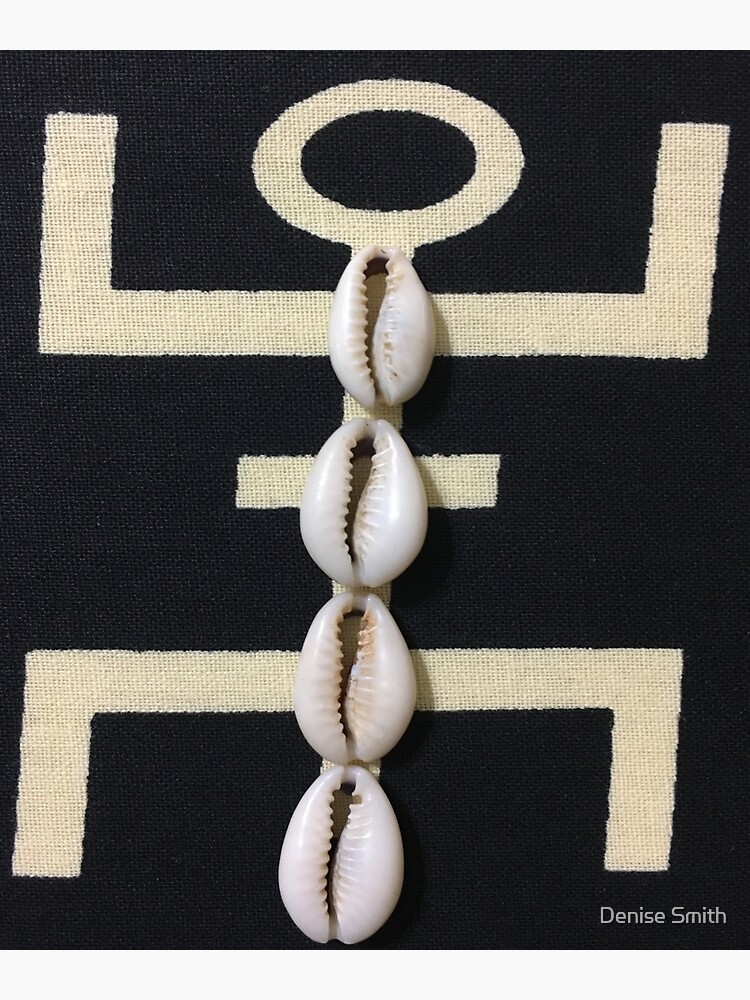"African Symbol with Cowrie Cowry Shells" Poster by FacemasksGalore ...