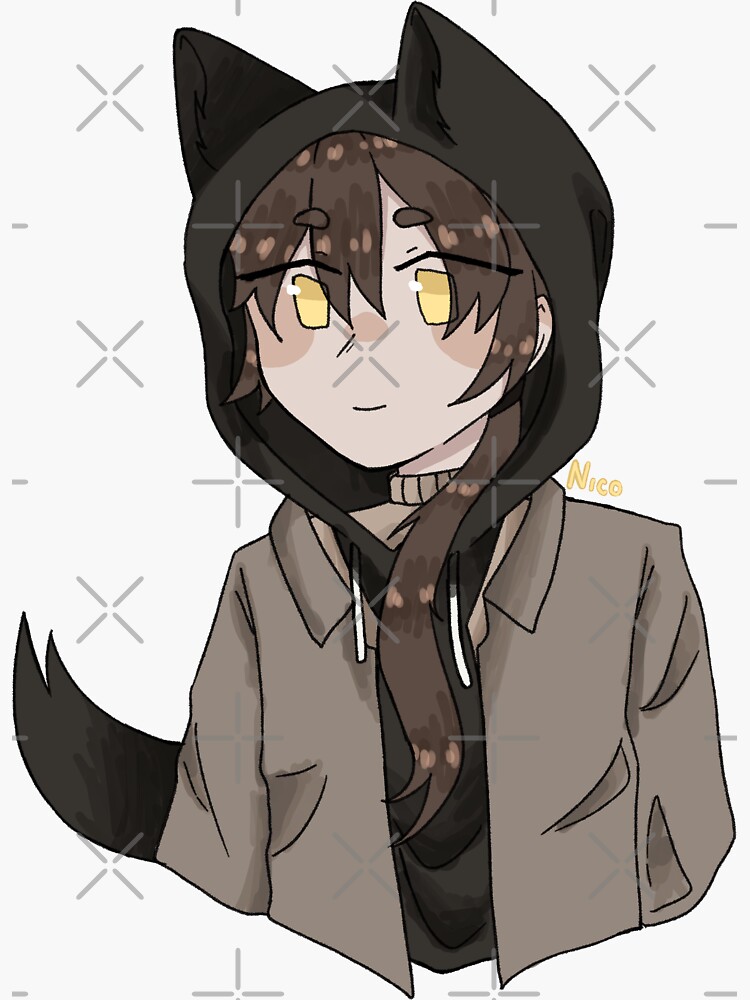 "wolf boy" Sticker for Sale by yakultii | Redbubble