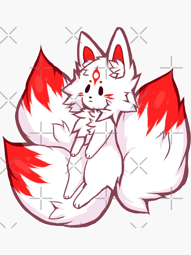 "Kitsune" Sticker for Sale by xMysticLights | Redbubble