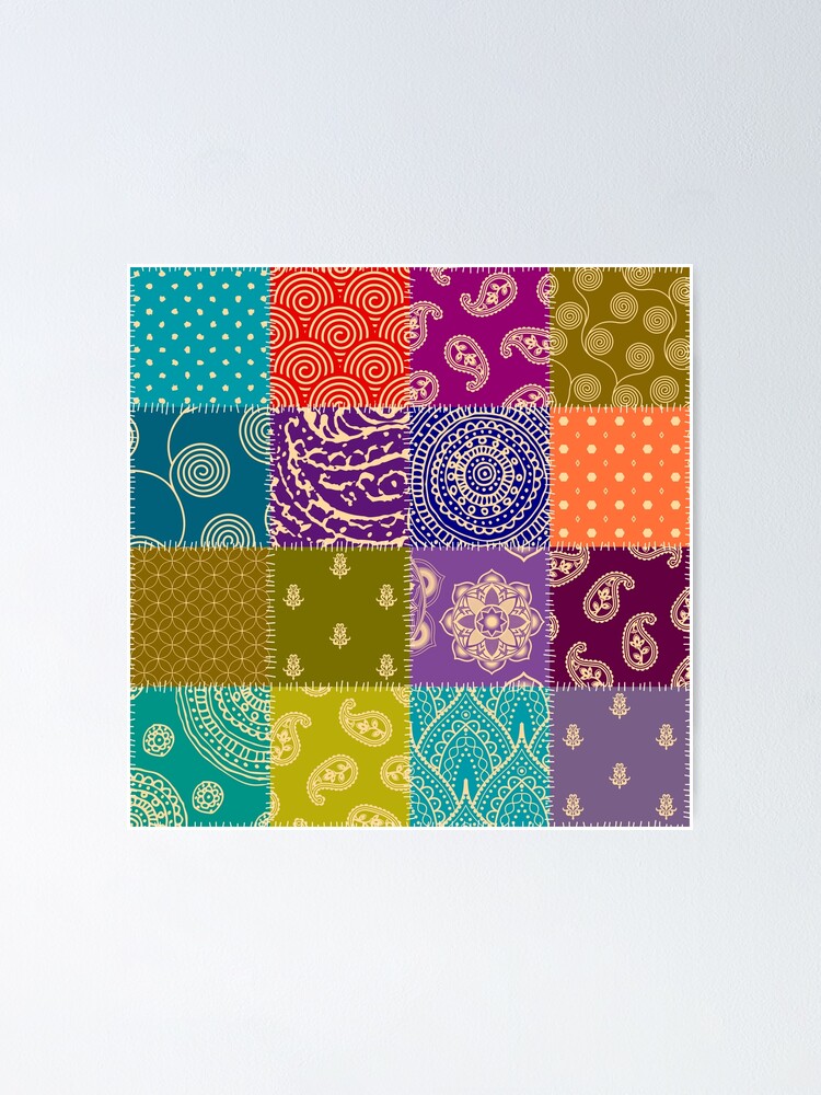 "Patchwork style" Poster for Sale by tkdesignThings | Redbubble