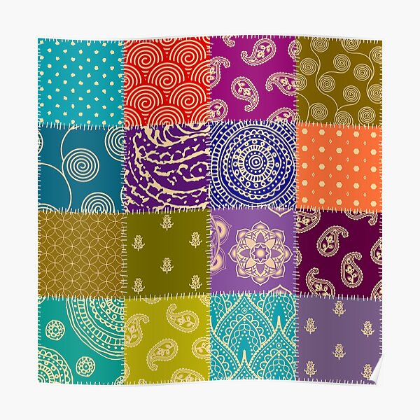 "Patchwork style" Poster for Sale by tkdesignThings | Redbubble