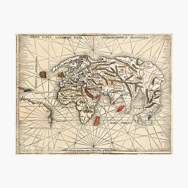 "1513 World map by Martin Waldseemüller" Photographic Print for Sale by ...
