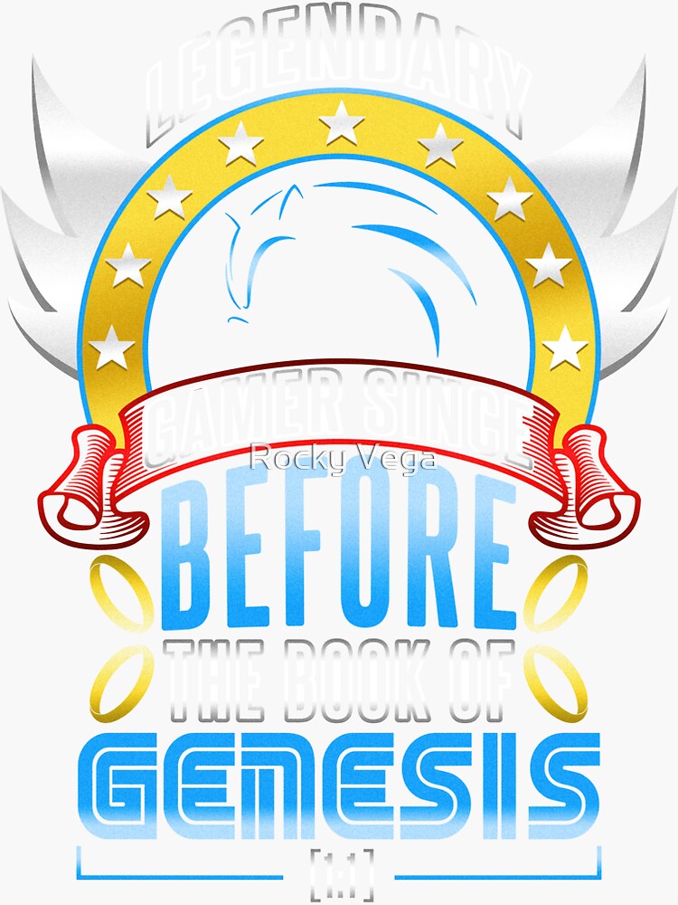 "LEGENDARY GAMER (GENESIS V3)" Sticker by rockyvega6 | Redbubble