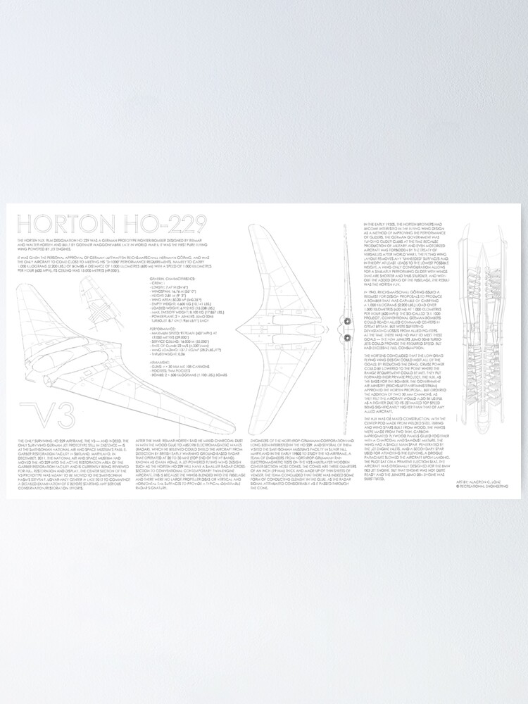 "Horten HO-229" Poster for Sale by JRemmer | Redbubble