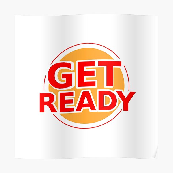"get ready circle stamp" Poster by sizsus | Redbubble
