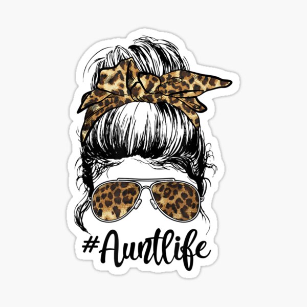 Messy Bun Sticker Girl Mom Messy Bun Scrapbooking Embellishments etna ...