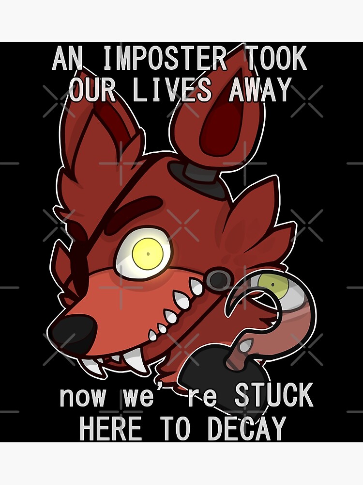 "Red Foxy Text Funny Fnaf2" Poster for Sale by CharlaBonnieTee | Redbubble