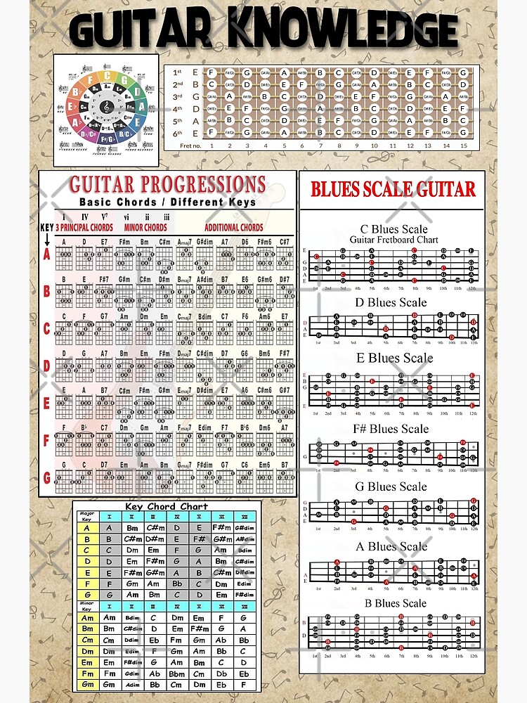 "Guitar knowledge " Poster for Sale by HanArtist | Redbubble