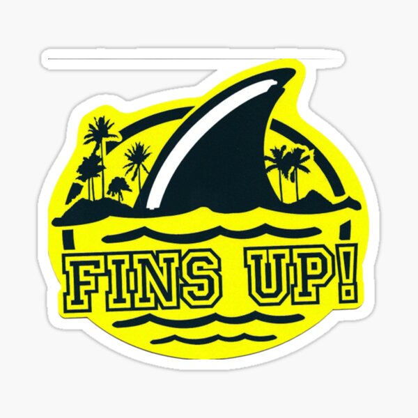 Fins Up Stickers | Redbubble