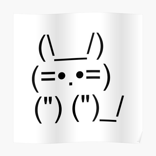 "Ascii Kitty Cat" Poster for Sale by amini54 | Redbubble