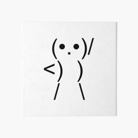 "Ascii Dancing Guy" Art Board Print for Sale by amini54 | Redbubble