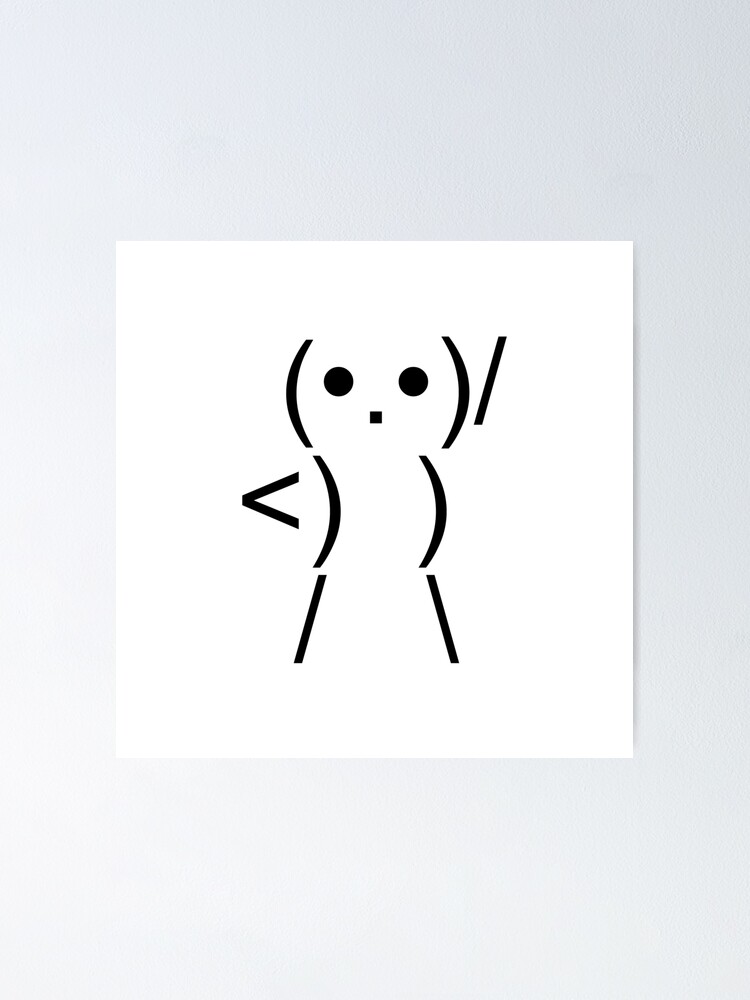 "Ascii Dancing Guy" Poster for Sale by amini54 | Redbubble