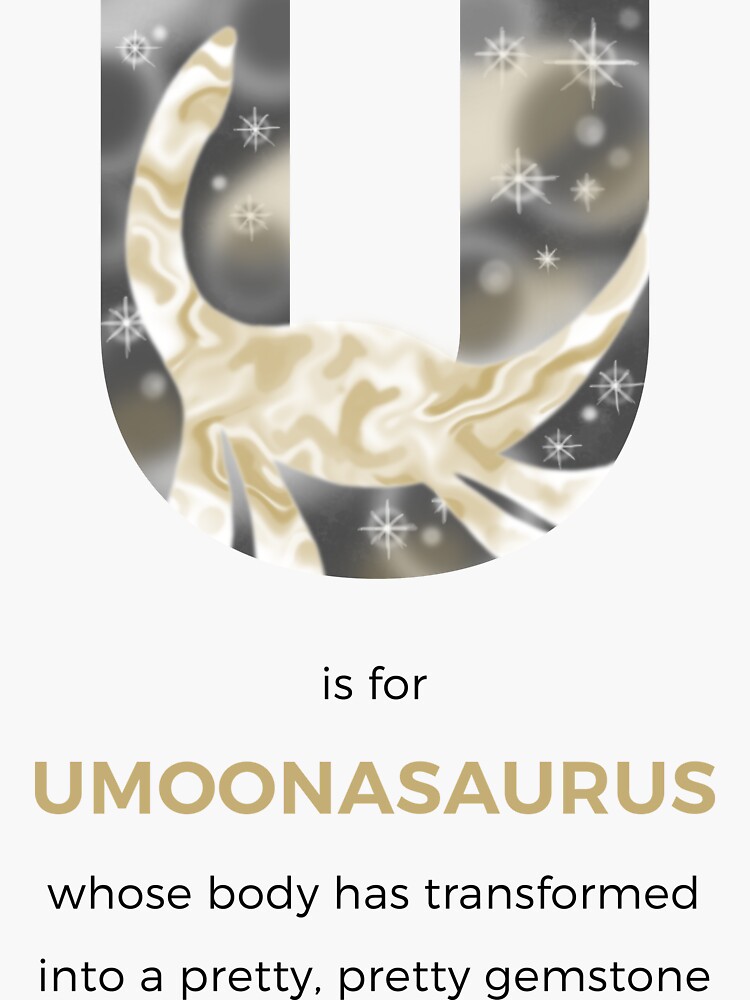 "U is for Umoonasaurus" Sticker for Sale by franzanth | Redbubble