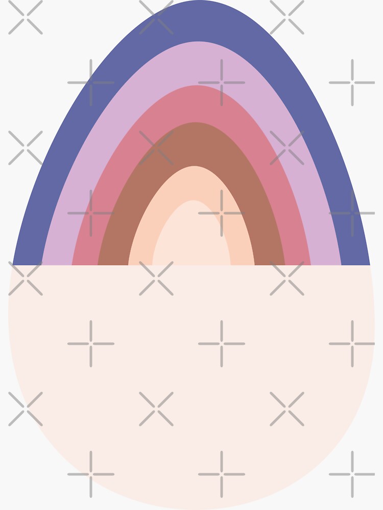 "Rainbow Egg" Sticker by IndieB-Design | Redbubble