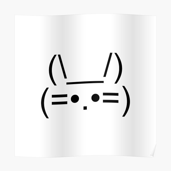 "Ascii Kitty Cat Face" Poster for Sale by amini54 | Redbubble