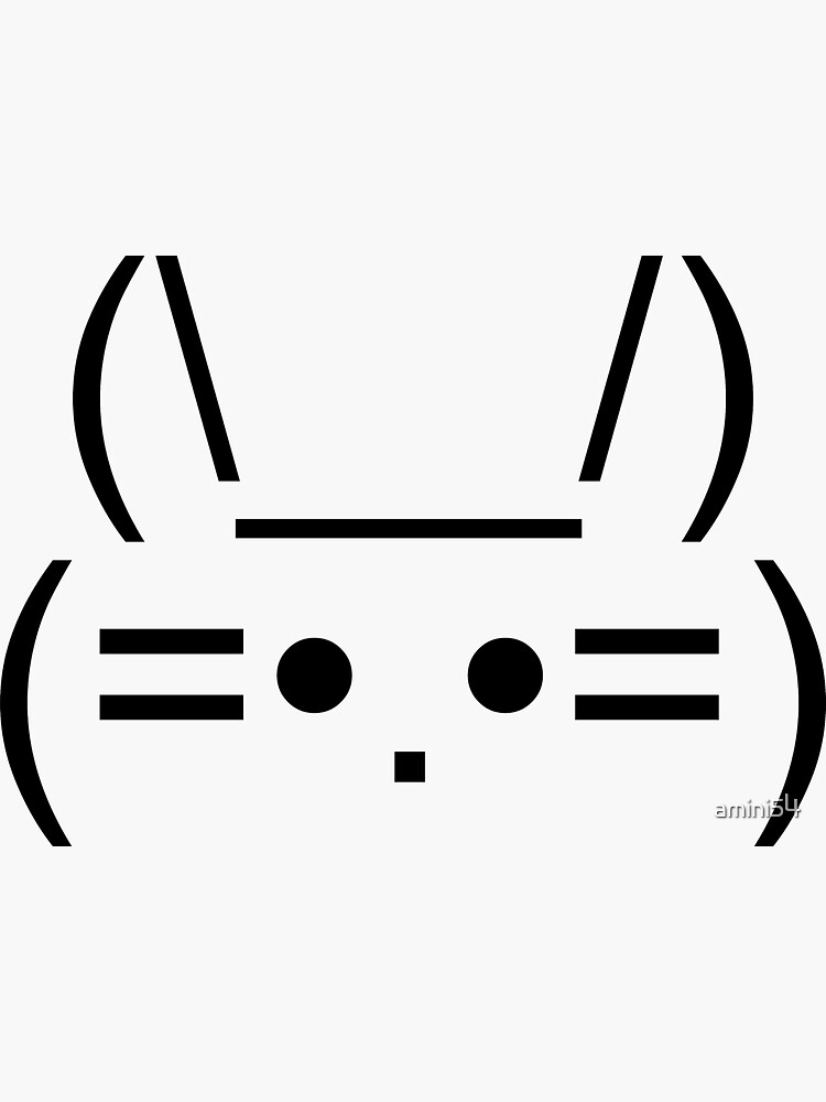 "Ascii Kitty Cat Face" Sticker for Sale by amini54 | Redbubble