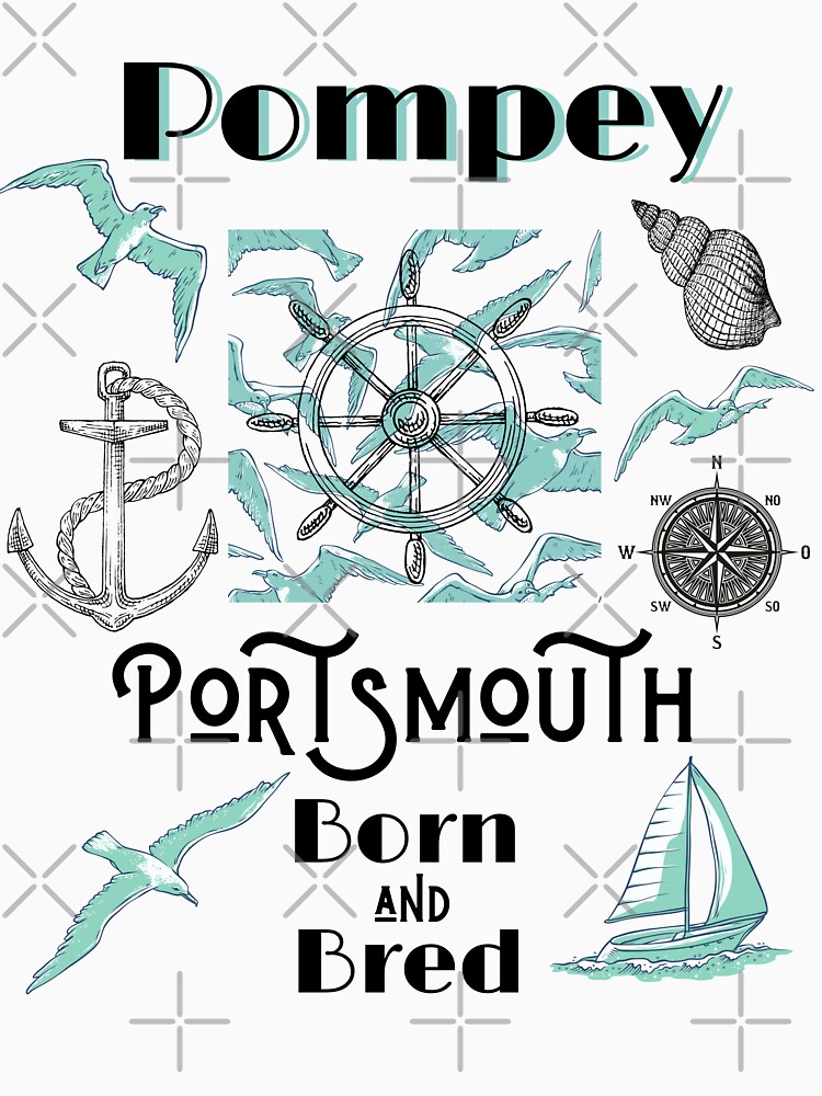 "Pompey, Portsmouth Born and Bred" Essential T-Shirt for Sale by ...