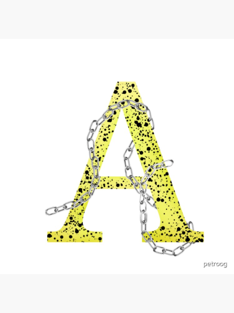"Yellow Letter A" Sticker for Sale by petroog | Redbubble