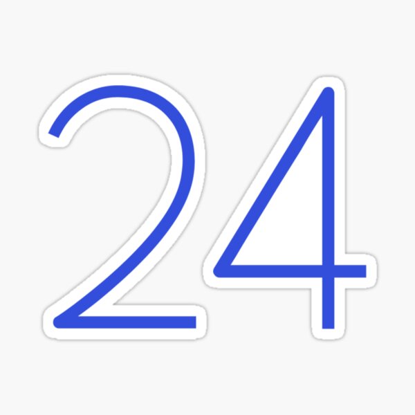 "Blue No. 24" Sticker by Store-24 | Redbubble