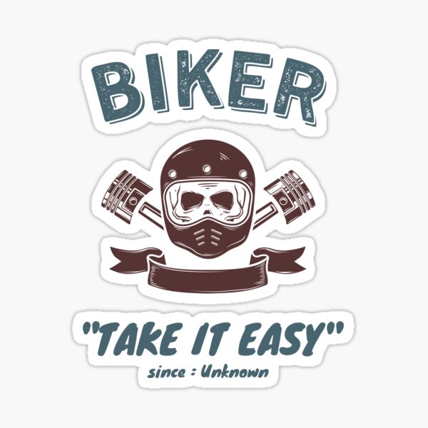 "Biker" Sticker by badassgentleman | Redbubble