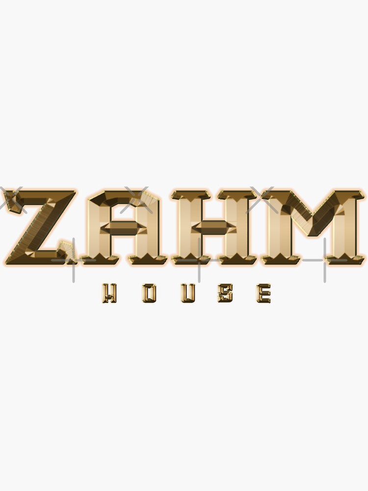 "Zahm House Gold Logo" Sticker for Sale by tunedesign | Redbubble