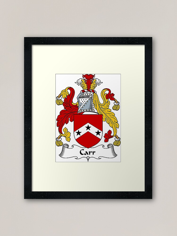 "Carr Coat of Arms / Carr Family Crest" Framed Art Print for Sale by ...